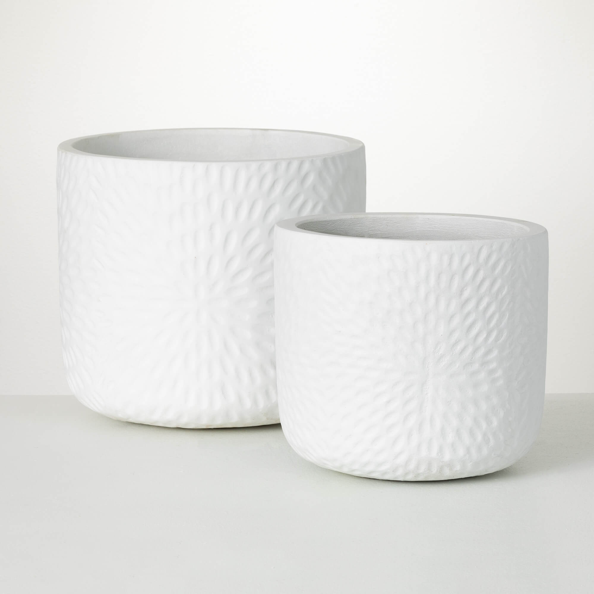 Contempo Textured White Pots | Dayz Connect